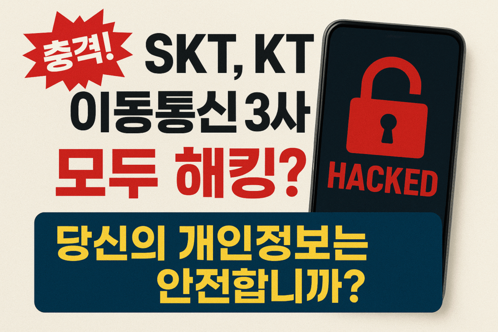 충격 SKT KT LGU+ 이동통신 3사 모두 해킹 당신의 개인정보는 안전합